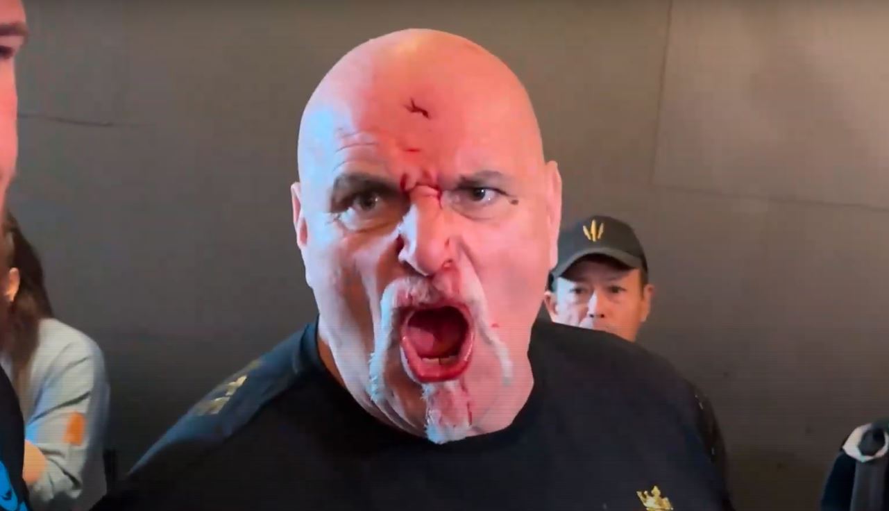 Watch: Tyson Fury Father Headbutts Member Of Team Usyk